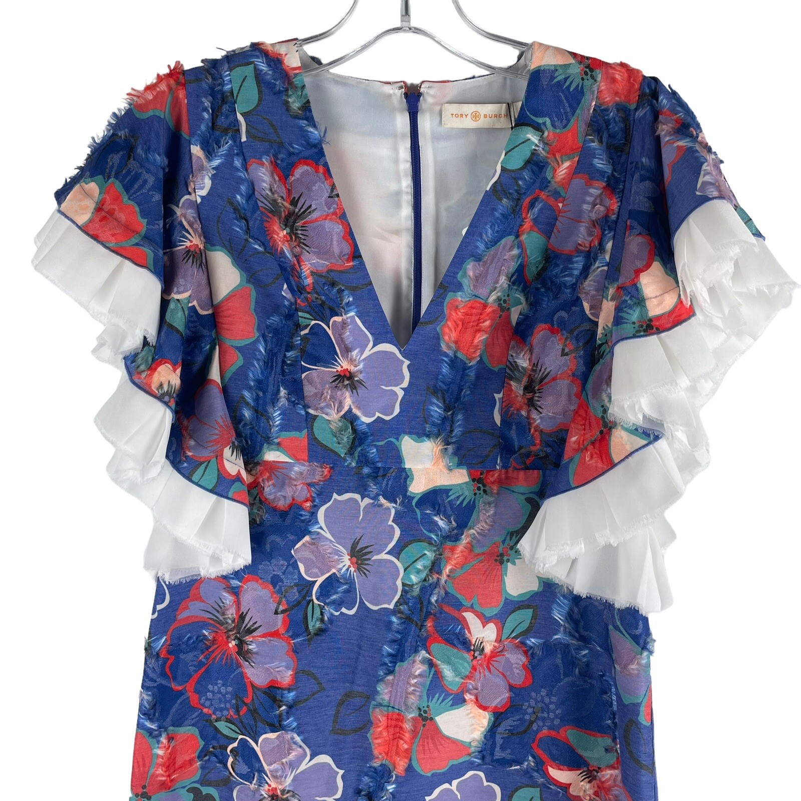 Tory Burch Natalie Resort Dress Ruffle Floral Print F… - Gem