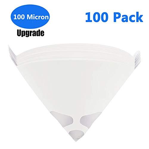 100 Pack 100 Micron Paint Cone Paint Strainers, 100 Micron Paint Filter ...