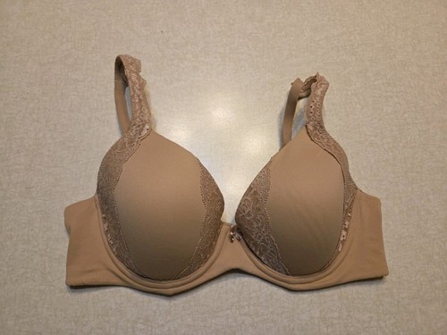 Soma Bra 36C Embracable Full Coverage Lace Trim Beige Lined Underwire ...