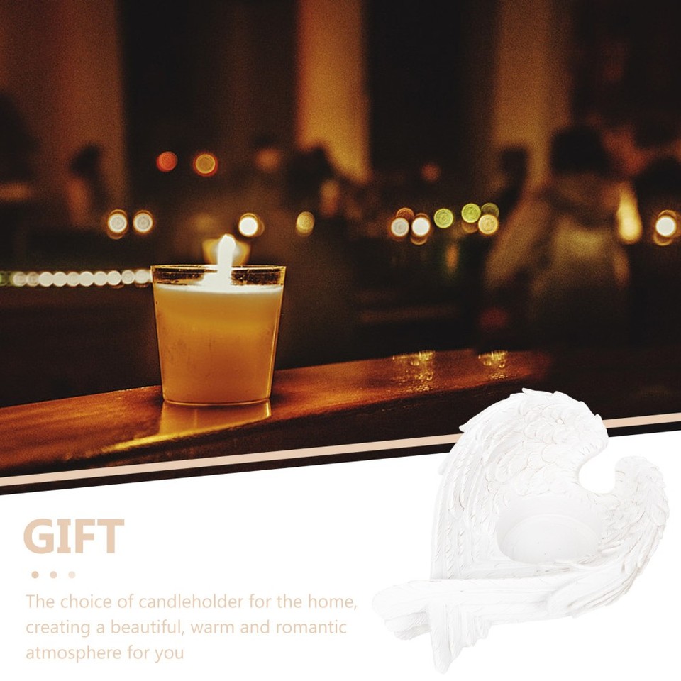 Angel Wings Tealight Candle Holder Resin Votive Candle Holder Prayer ...