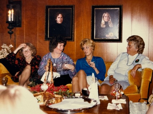 1V Photograph Women Have Party Smoking Cigarettes Unwrapping Gifts ...