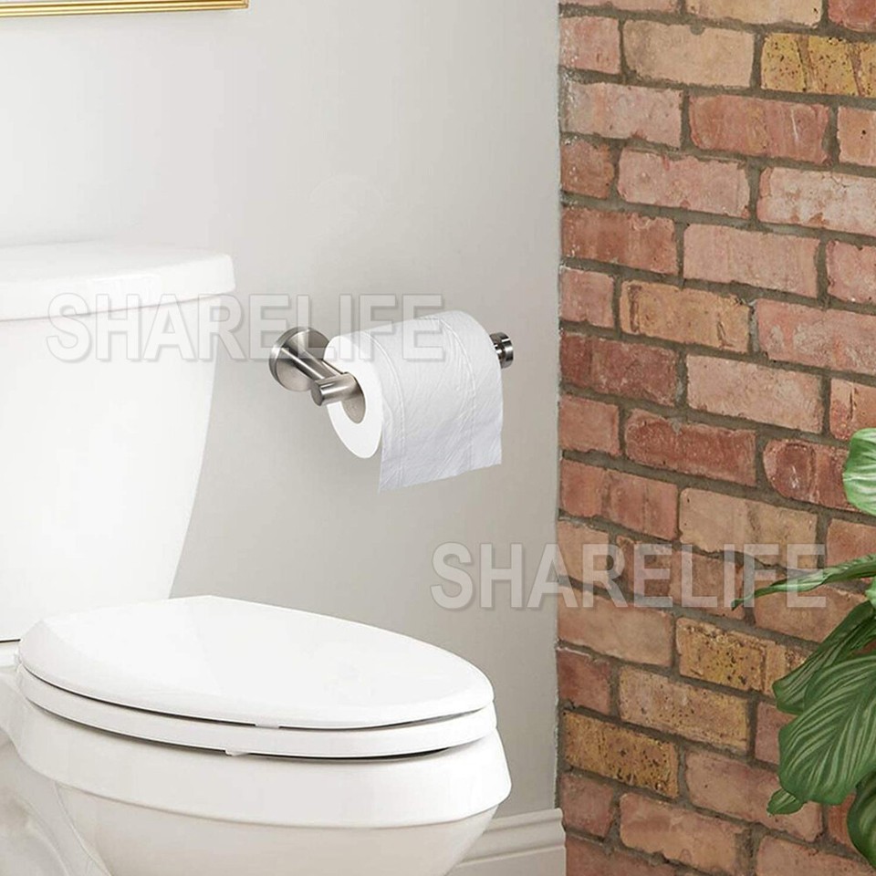 Toilet Paper Roll Holder Stainless Steel Storage Suction Cup Wall ...