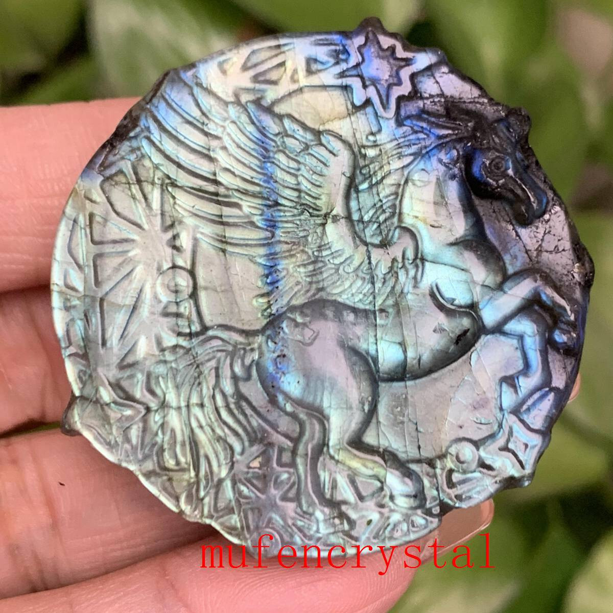 A++Natural labradorite Quartz Crystal Hand Carved pegasus Skull Reiki ...