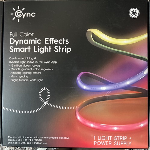 GE - CYNC 16FT Indoor Bluetooth/Wi-Fi Color Changing Smart LED Light ...