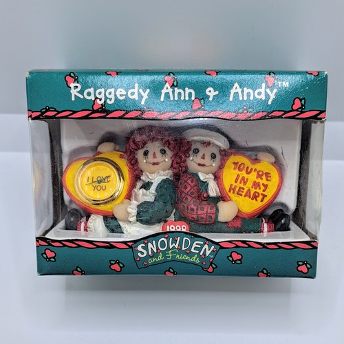 Raggedy Ann & Andy 1998 I Love You & You're In My Heart Clock Table ...