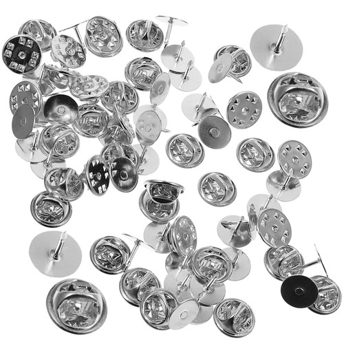 50pcs Locking Pin Backs for Crafting (Chrome)-UK | eBay