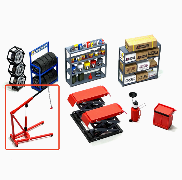 Diorama 1/18 Scale Engine Hanger Model Garage Workshop Scene Display ...