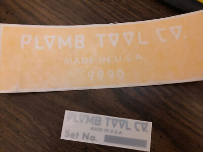 Plomb Tools Decal And Stencil for restoration of 9990 tool boxes 1940's ...