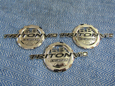 6.8L 6.8 TRITON V10 FORD EXCURSION EMBLEMS 3x FITS 2000 - 2005 MODELS ...