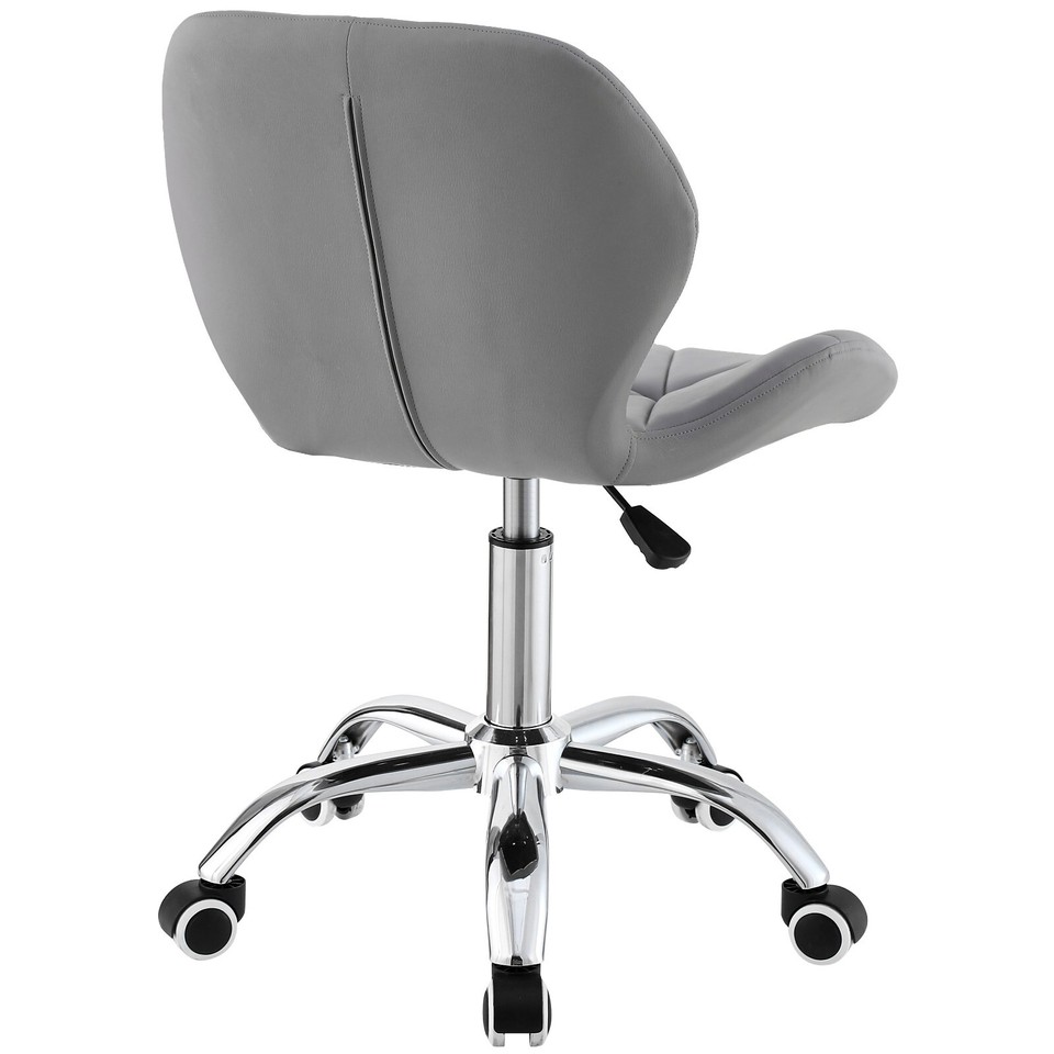 Cushioned Computer Desk Office Chair Chrome Legs Lift Swivel Small ...