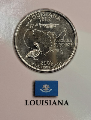 2002 D QUARTER LOUISIANA - THE PELICAN STATE BU - CN-CLAD | eBay