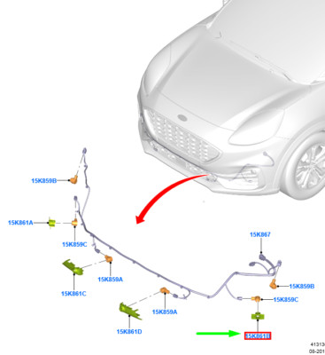 FORD PUMA Front Left Outer Park Sensor Retainer 2448826 NEW GENUINE ...