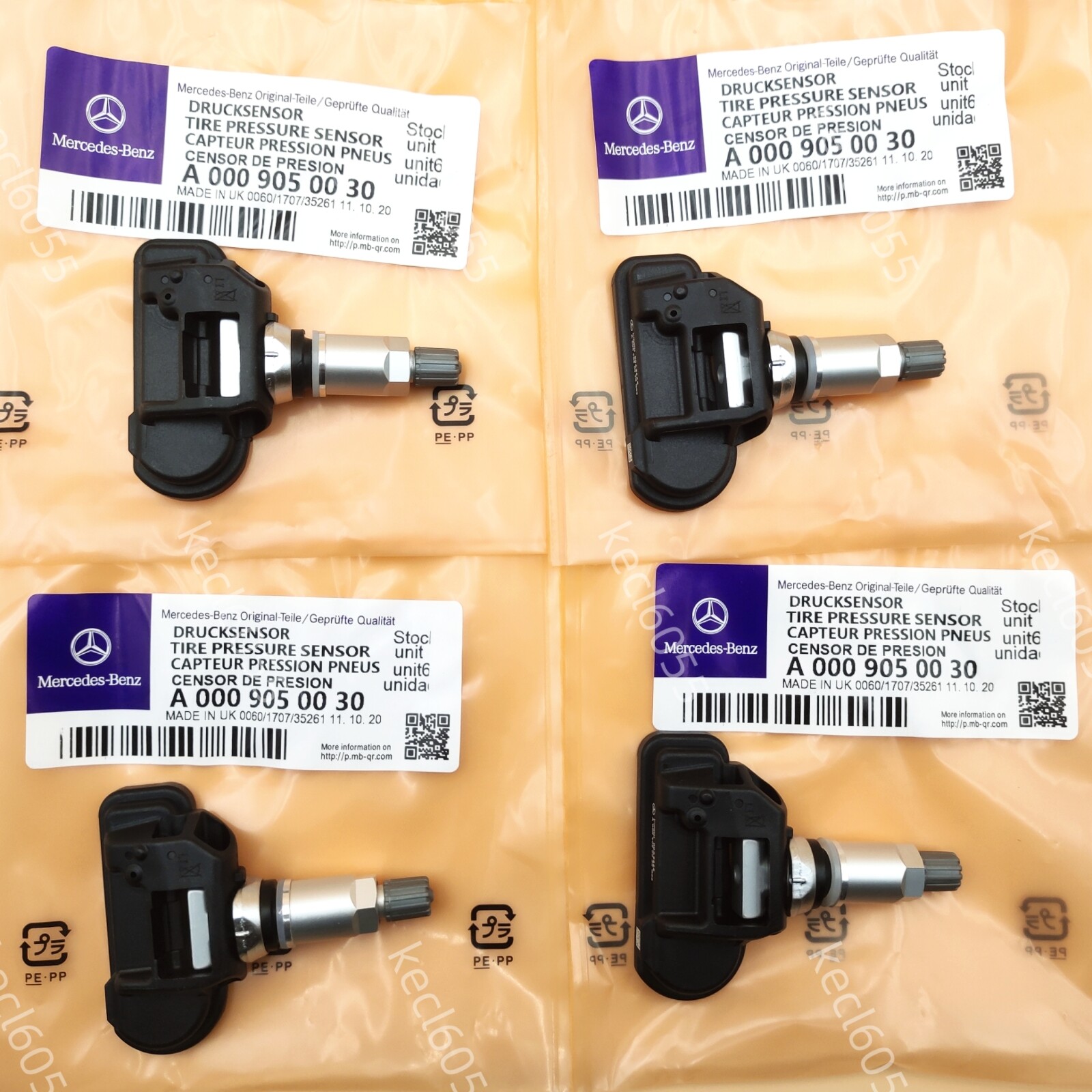 4Pcs OEM Mercedes-Benz CLS550 E350 E550 G550 TPMS Tire Pressure Sensor ...