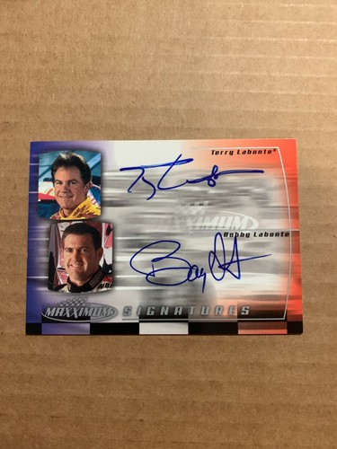 2000 TERRY LABONTE / BOBBY LABONTE MAXX MAXXIMUM SIGNATURES AUTOGRAPH | eBay