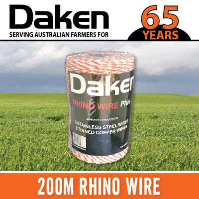 200M Electric Fence Rhino Wire Rope Polywire Poly Wire electric braid ...