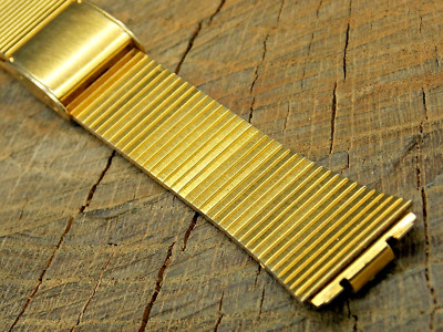 Vintage Watch Band Pre-Owned Sliding Clasp 20mm Stainless Steel ...