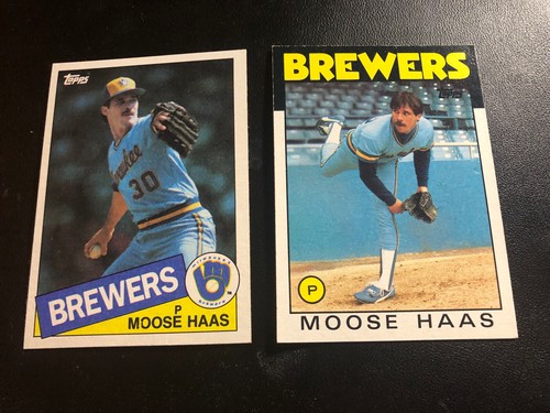 MOOSE HAAS LOT-1985 & 1986 Topps EXMT Milwaukee Brewer’s | eBay