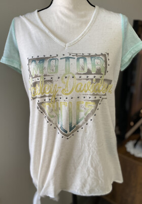 Harley Davidson Side Knot Lightweight Short Sleeve T-Shirt Women’s Size ...