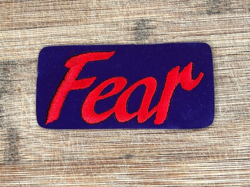 Fear Felt Sew On Patch Punk Rock 4x2 Inches | eBay