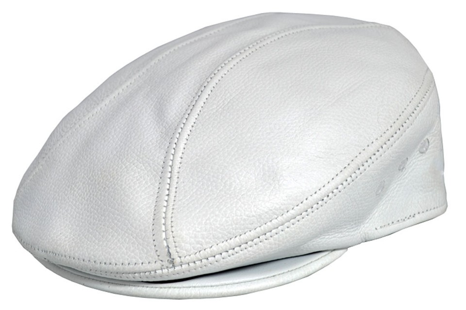 Emstate Genuine Leather Ascot Ivy Flat Cap Made in USA Assorted Colors ...