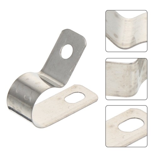 20 Pcs Cable Clamp Fixing Buckle Clips Stainless Steel Metal R Type ...