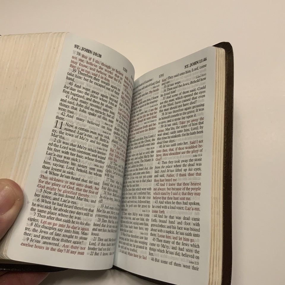 KJV Holy Bible Large Print Compact Edition Holman 2000 Brown 6x4X1.5 ...