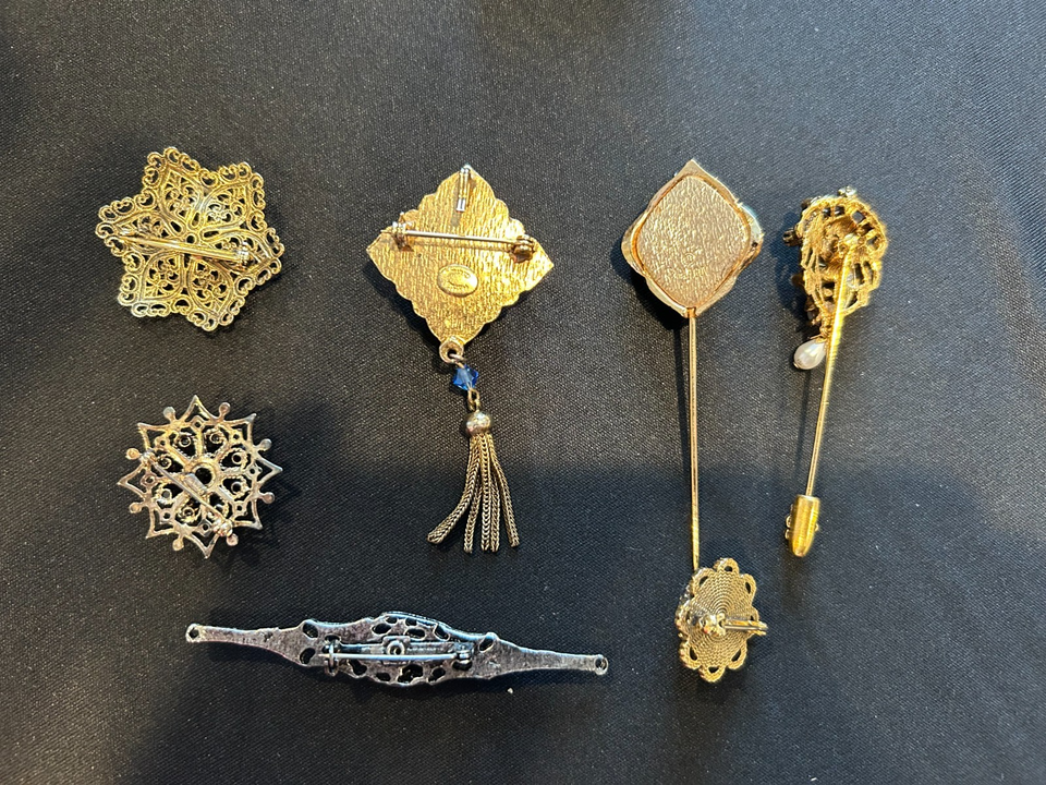 Vintage Jewelry: Mixed Lot of Seven Beautiful Pins/Brooches | eBay