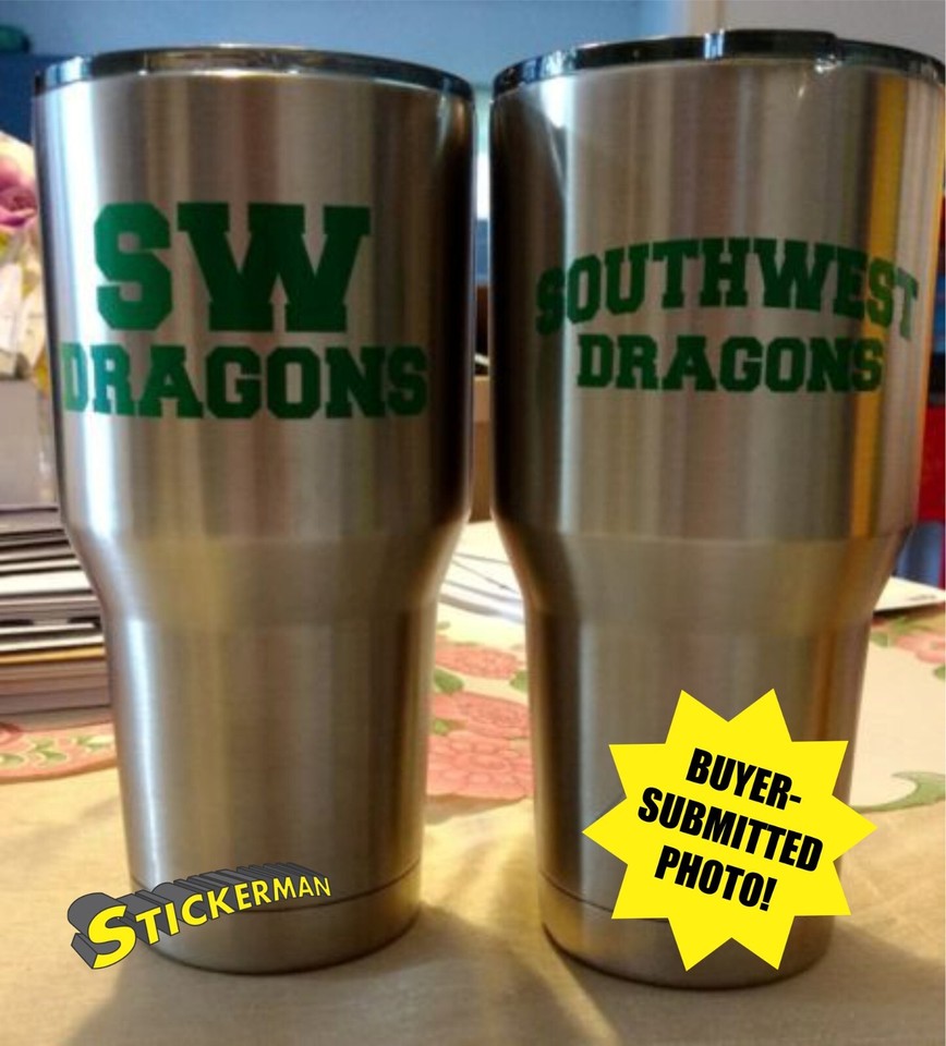 Custom Vinyl Lettering Name Decal Sticker for Stanley Yeti RTIC or Any ...