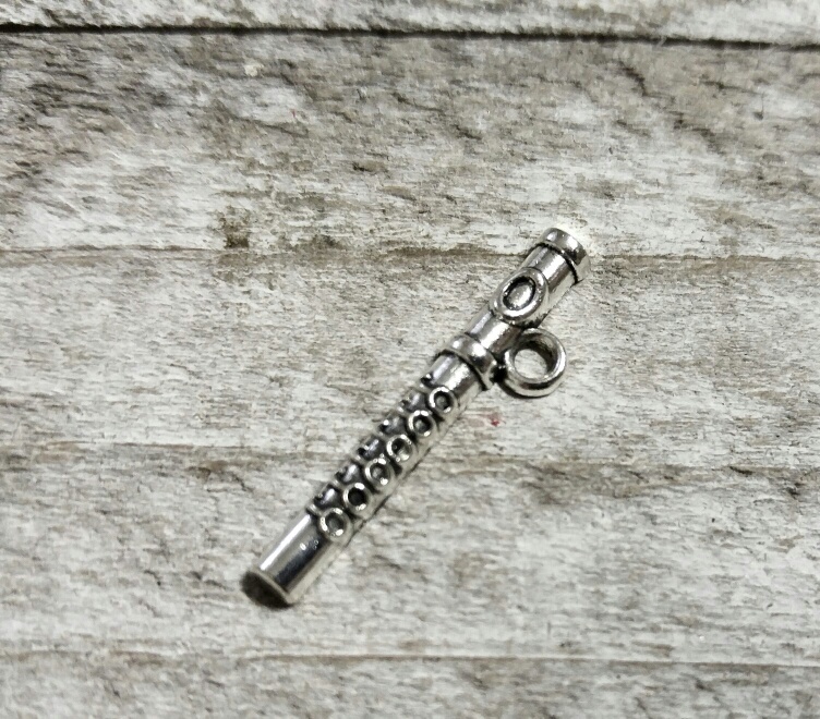 4 Flute Charms Musical Instrument Marching Band Pendants Antiqued ...
