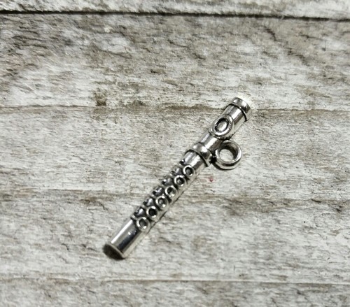 4 Flute Charms Musical Instrument Marching Band Pendants Antiqued ...