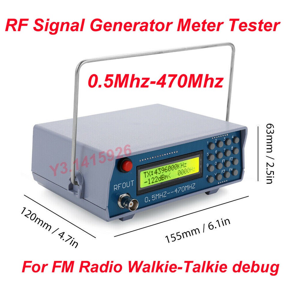 0.5Mhz-470Mhz RF Signal Generator Meter Tester For FM Radio Walkie ...