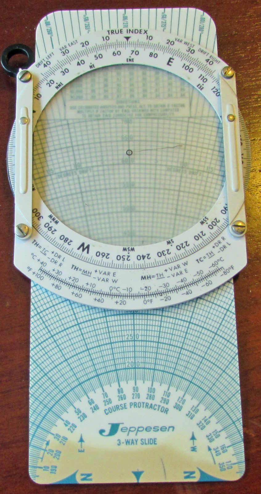 JEPPESEN Pilot Slide Graphic Computer Model CSG - 1P With Leather Case ...