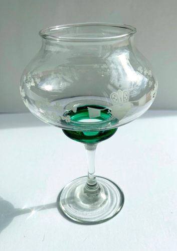 Eamon Irish Crystal Art Glass Pedestal Tea Light Candle Holder Etched ...