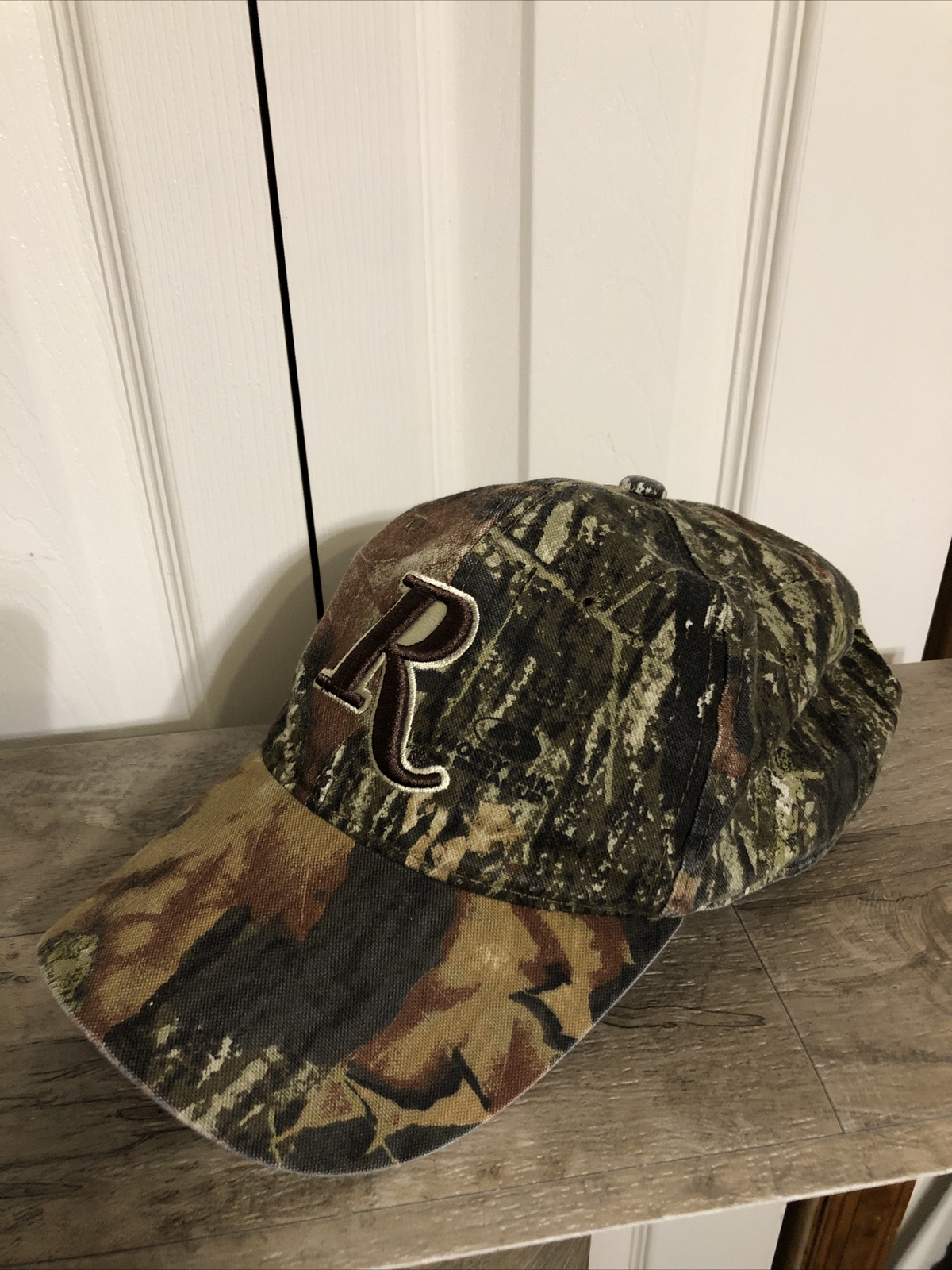 Vintage R Logo Remington Firearms Camo Strapback Farmer Hunter Hat Cap ...