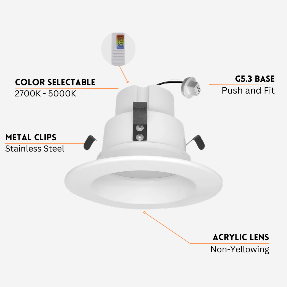 3 Inch Retrofit High Hat Light Halo RL4069S1EWHR 4" Retrofit LED
