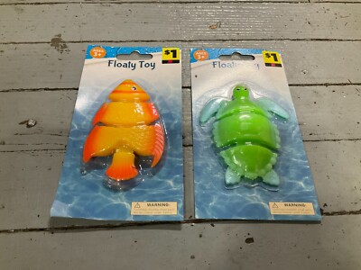 Water Bath Pool Floaty Toys - Lot of 2 - Turtle/Fish | eBay