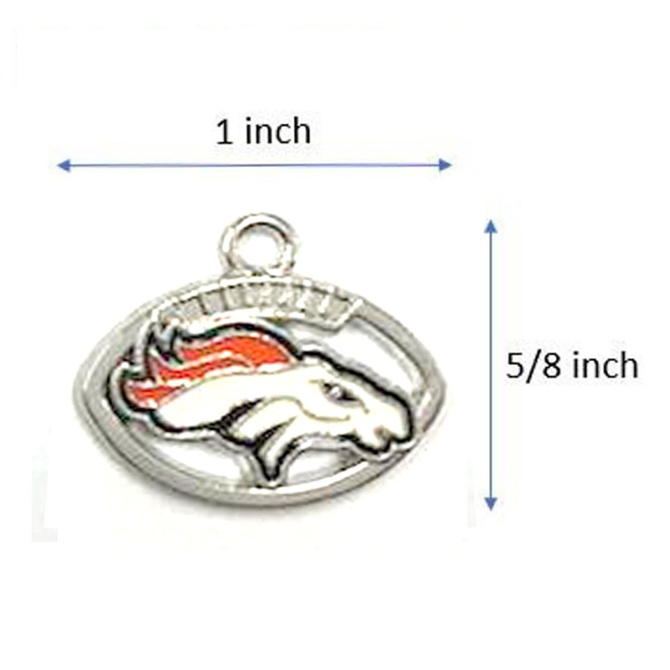 Denver Broncos NFL Metal Charms painted Logo, NFL for earrings or ...