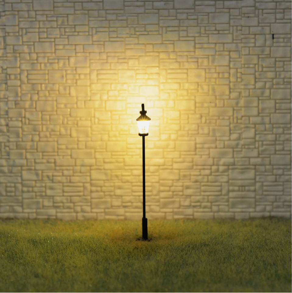 10 x HO scale street light model railroad LED made antique path lamp ...