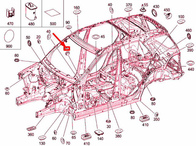 NEU MERCEDES-BENZ W166 GLE A-SÄULE PLUG A0039980450 ORIGINAL online ...