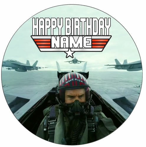 Top Gun Maverick Personalised Edible Icing Cake Topper or Ribbon | eBay UK