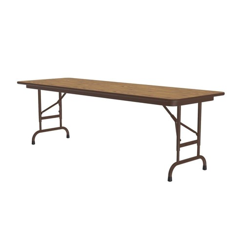 Heavy Duty Adjustable Height Utility Folding Table, Melamine Top, USA ...