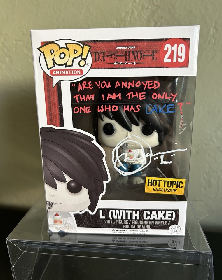 Funko Pop! Vinyl: Death Note L (With Cake) #219 Signed JSA Certified | eBay
