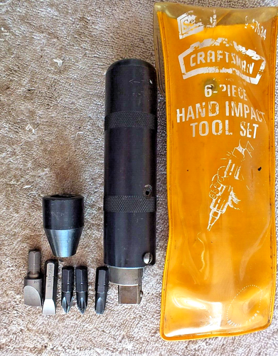 CRAFTSMAN USA HAND IMPACT DRIVER EXCELLENT W/ BITS PHILLIPS STRAIGHT ...