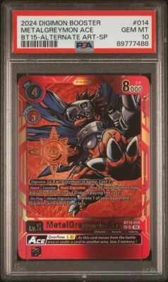 MetalGreymon ACE SP Digimon Card Game 014 SR PSA 10 Gem Mint | eBay