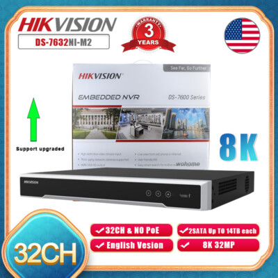 Hikvision Original 32Channel 32MP 8MP 8K 4K NVR NO POE 32CH NVR DS ...