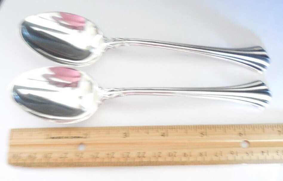 2 6 3/4" REED & BARTON 18th CENTURY OVAL PLACE SOUP SPOONS STERLING ...