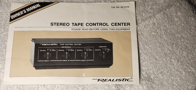 Realistic 42-2115 Stereo Tape Control Center E16 for sale online | eBay