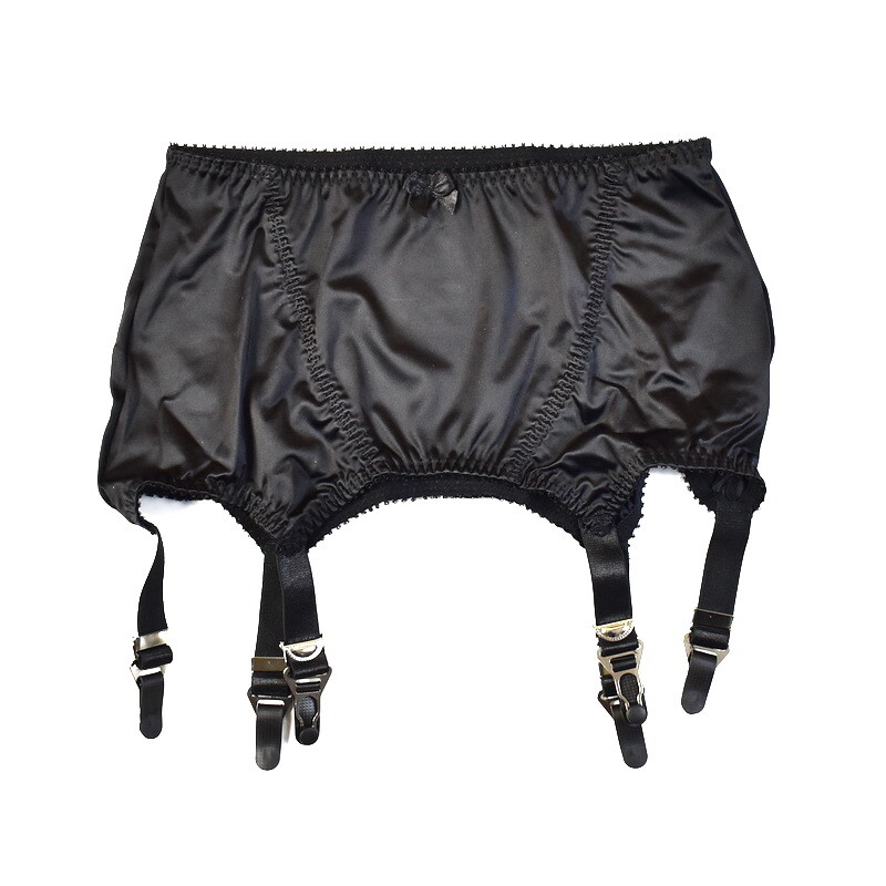 S-XXXL Mid-waist vintage glossy satin metals Garter Belt 6 Straps ...