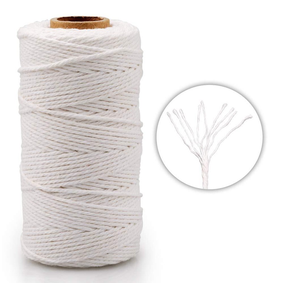White String, Cotton Bakers Twine，328 Feet 2MM Natural White Cotton ...