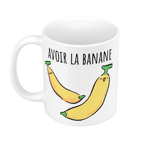 Tasse Céramique Mug Avoir la Banane Blague Enfant Jeu de Mot Fruit | eBay